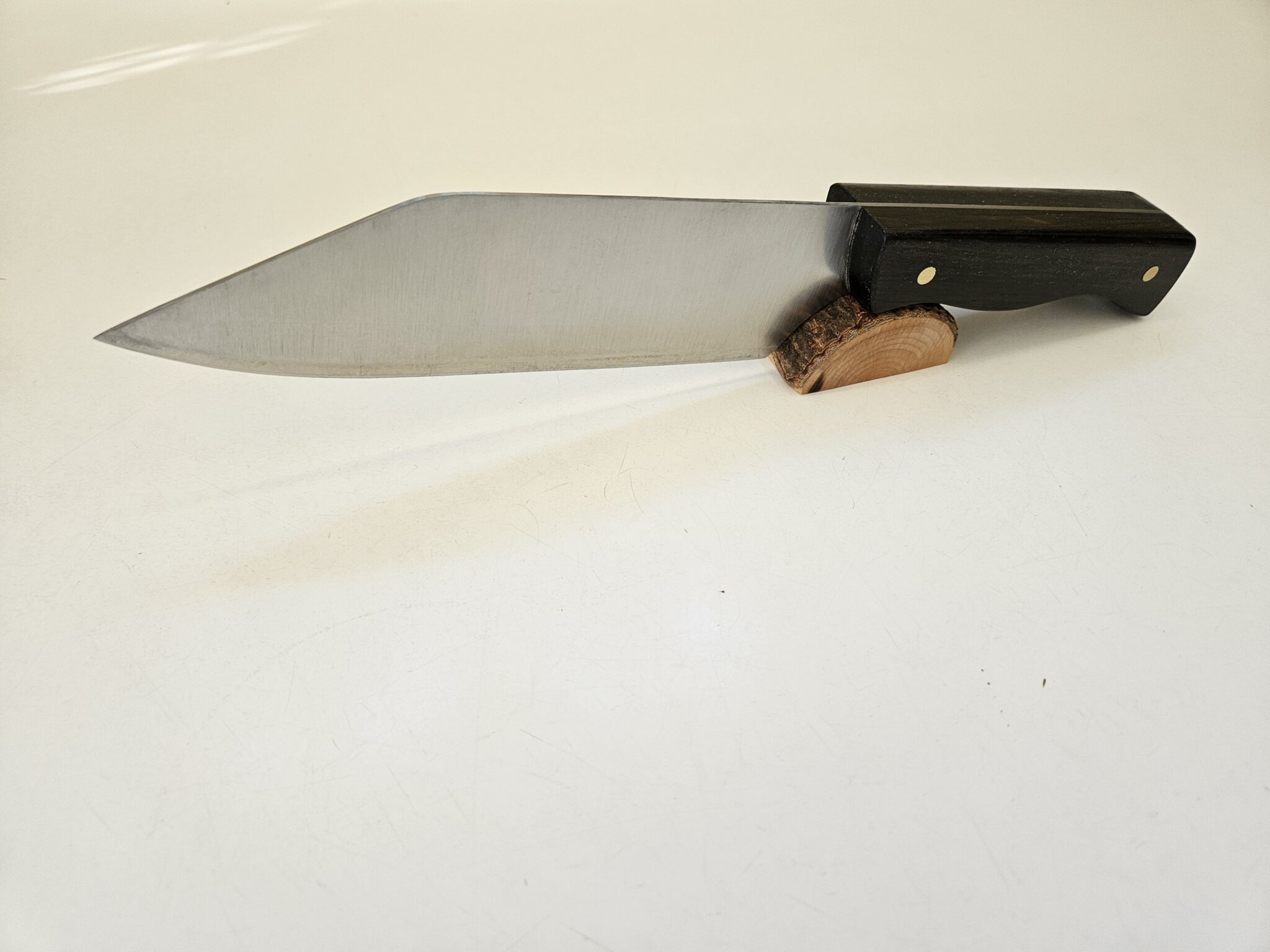 Wide blade chef’s knife with African Blackwood handle | Handmade Knives ...
